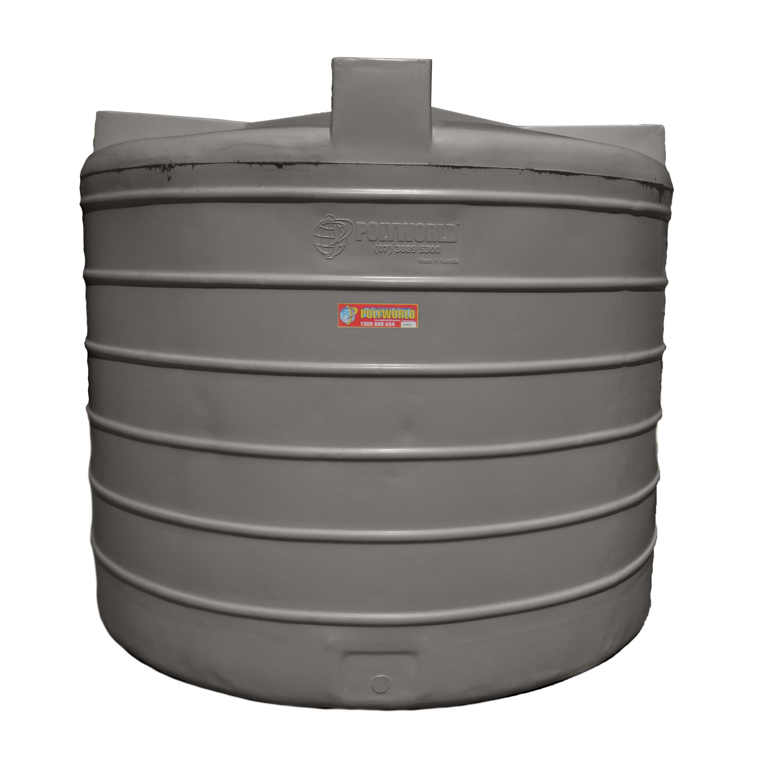 2,000l Water tank squat Birch Grey - Polyworld